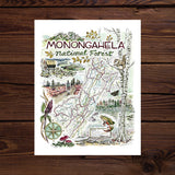 Monongahela National Forest - Watercolor Illustrated Map – Rosalie ...