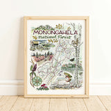 Monongahela National Forest - Watercolor Illustrated Map – Rosalie ...